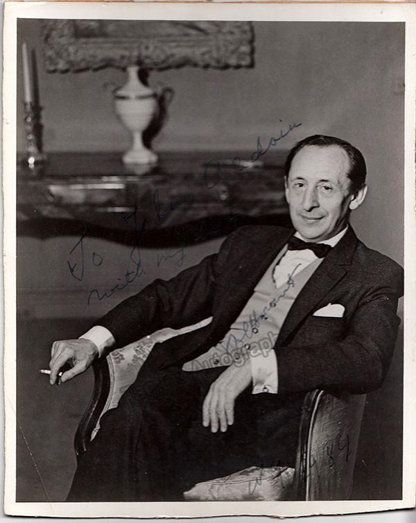 Vladimir Horowitz Autograph Signed Photograph 1984 – Tamino