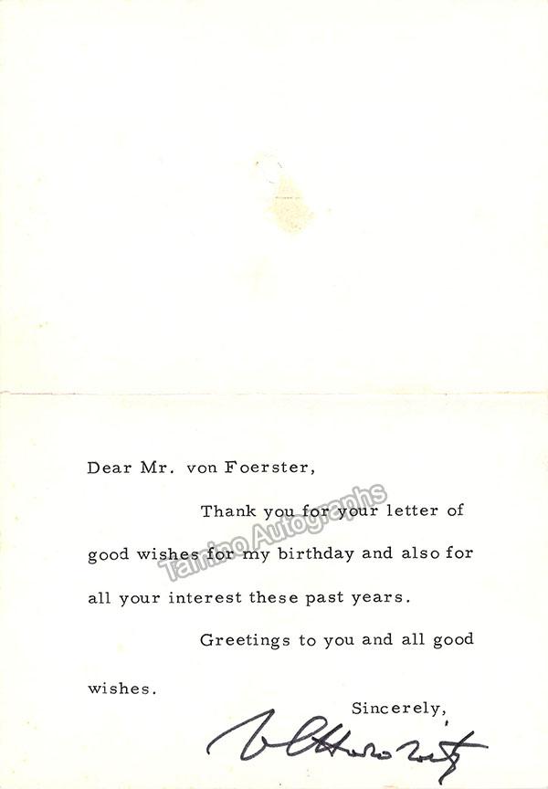 Horowitz, Vladimir - Typed Letter Signed 1974 - Tamino