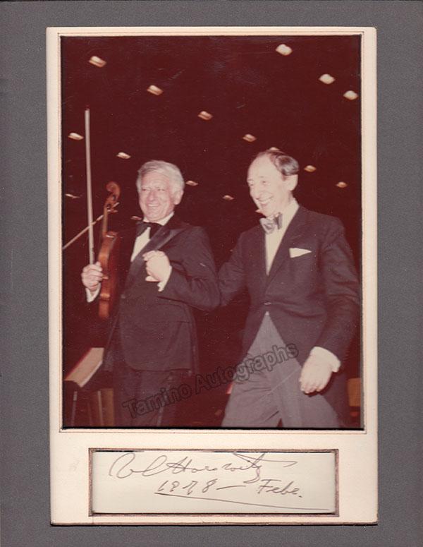Vladimir Horowitz Autograph Matted Signature and Photo 1978 – Tamino