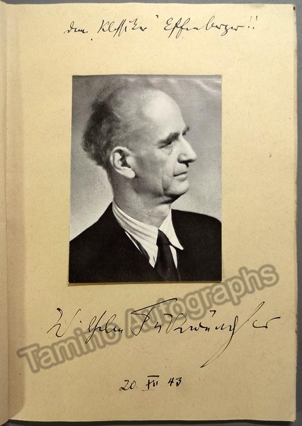 Wilhelm Furtwangler - Autograph Booklet Vienna Philharmonic Centennial ...