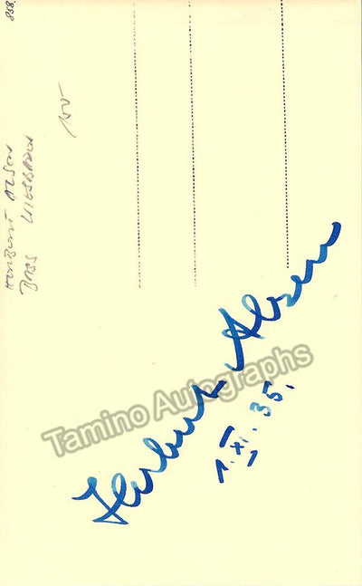 ALSEN, Herbert (Various Autographs) – Tamino Autographs