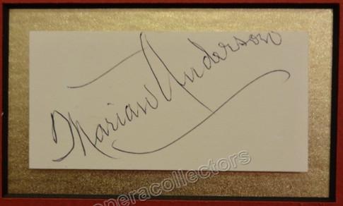 Marian Anderson Autograph Signature + Photo + Program Clip – Tamino