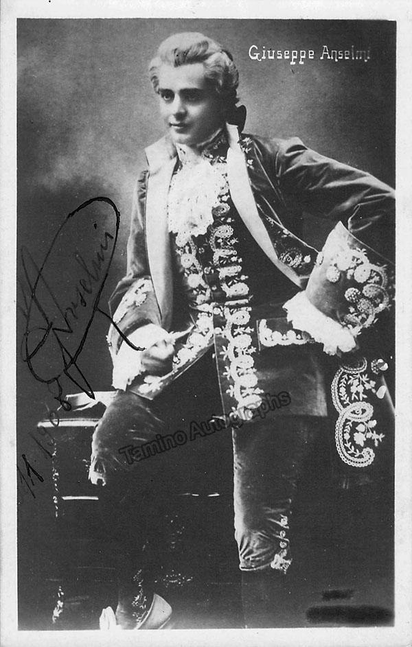 ANSELMI, Giuseppe - Signed Photo | Authentic Signature – Tamino Autographs