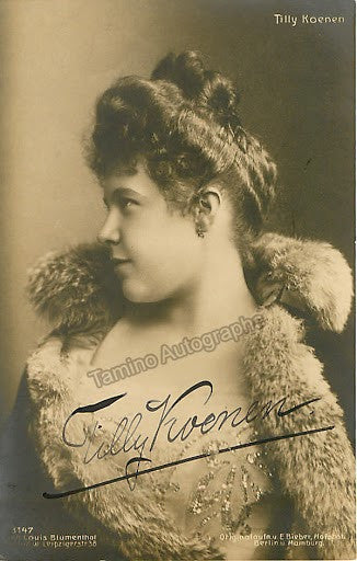 KOENEN, Tilly - Signed Photo | Authentic Signature – Tamino Autographs