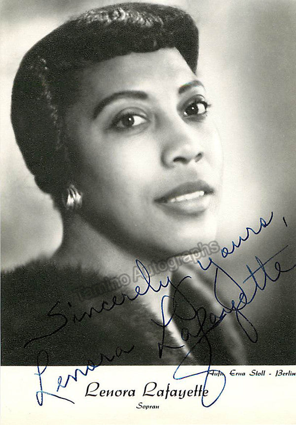 LAFAYETTE, Lenora - Signed Photo | Genuine Signed – Tamino Autographs