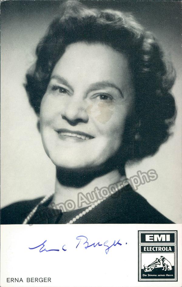 Erna Berger Autographs – Tamino Autographs