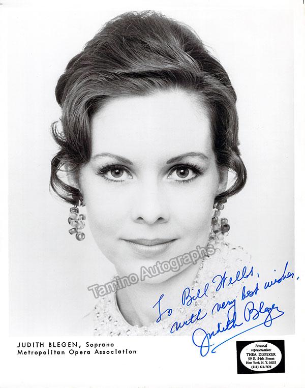 BLEGEN, Judith (Various Autographs) – Tamino Autographs