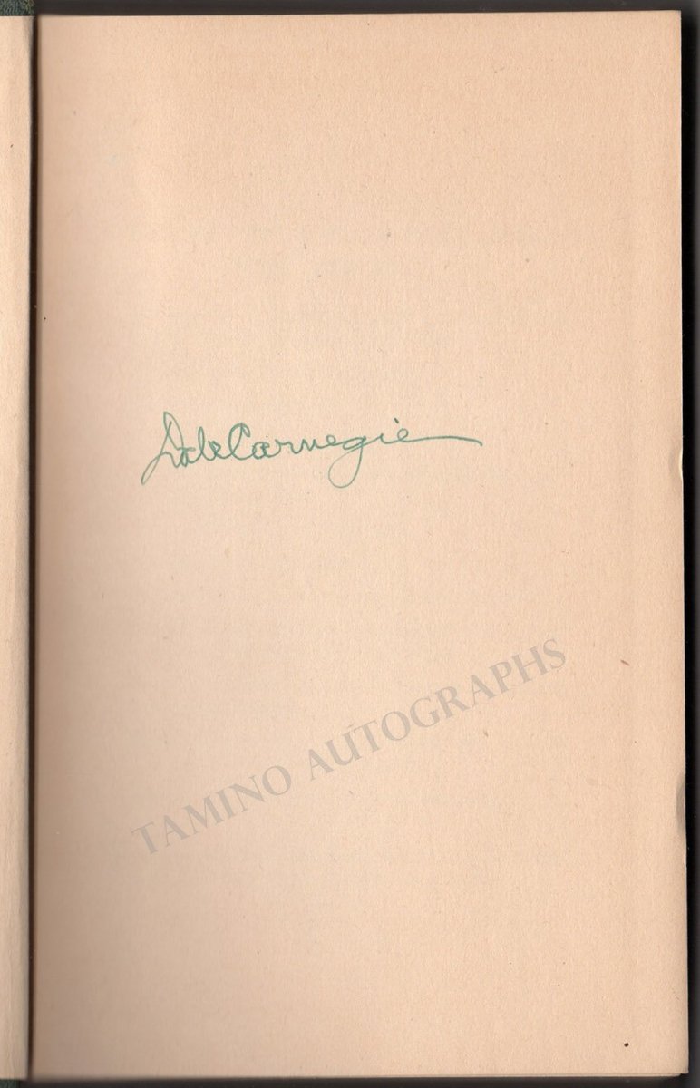 Dale Carnegie Autograph Signed Book "How to Win Friends and – Tamino