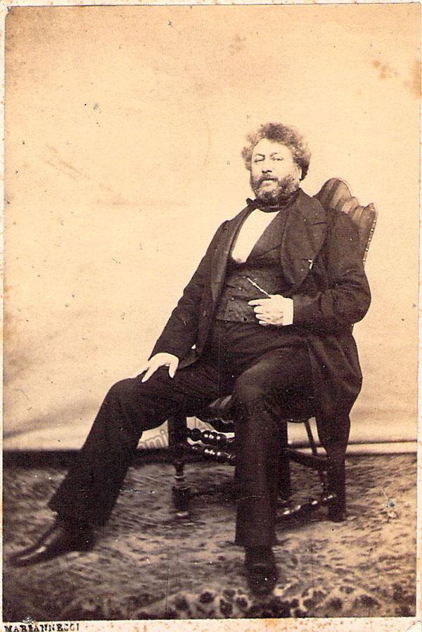 Alexandre Dumas father and son - Set of 2 Unsigned CDVs – Tamino