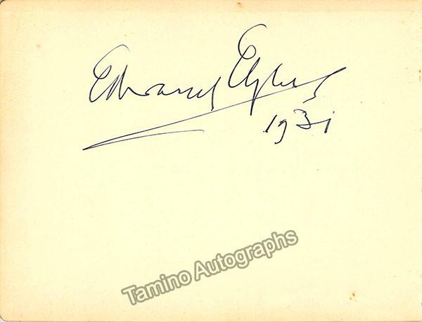 Edward Elgar Autograph Signed Album Page 1931 – Tamino