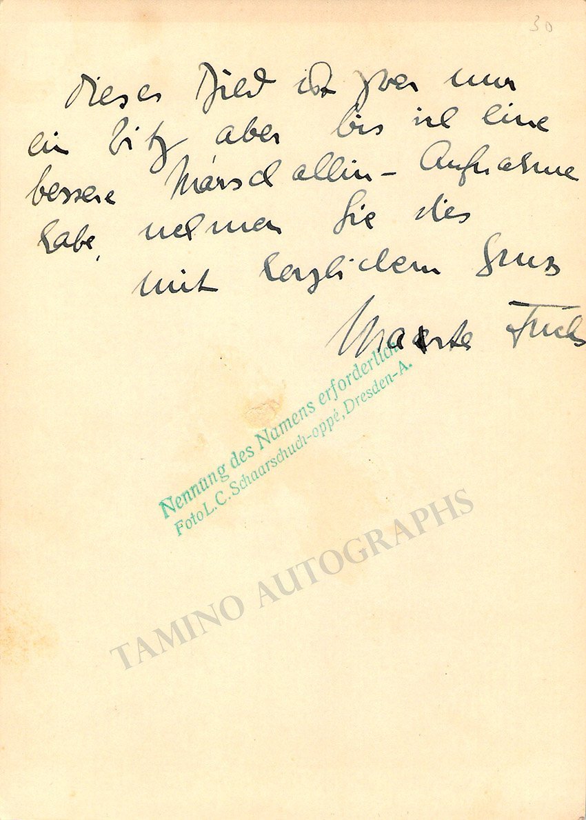 FUCHS, Marta - Signed Photo | Original Authentic Autograph – Tamino