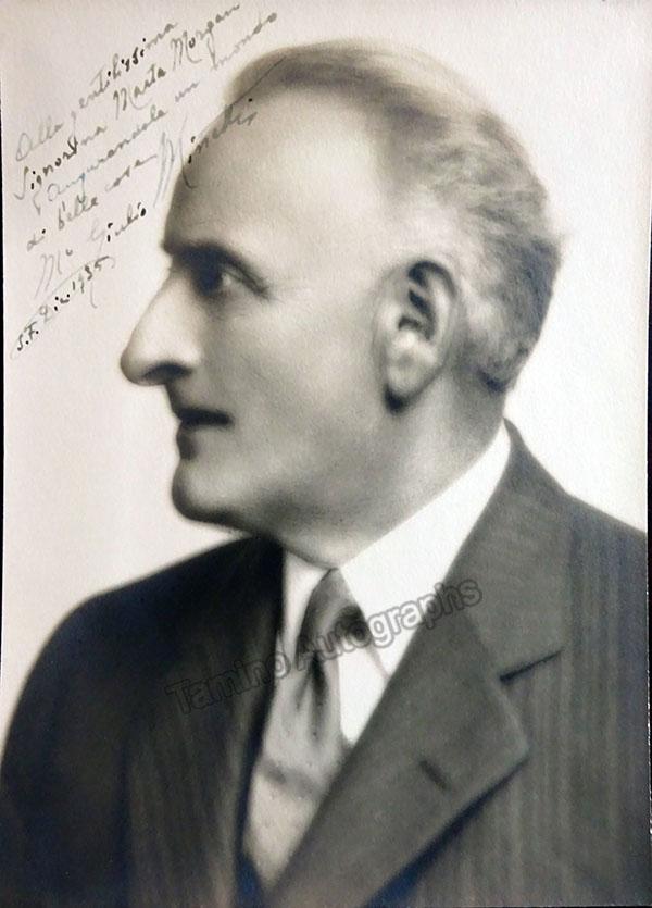 Giulio Minetti Autograph - Large Photo Signed 1935 – Tamino