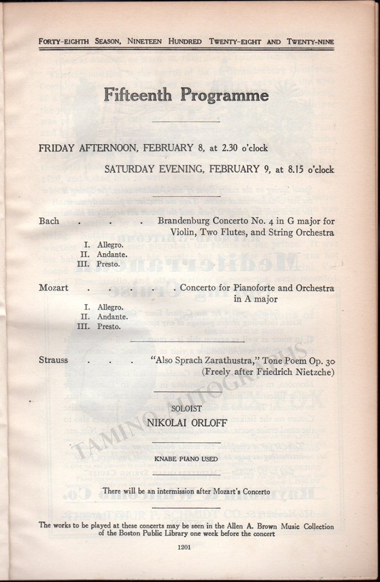 Pianists - Boston Symphony Program Lot 1924-31 | Authentic Program – Tamino
