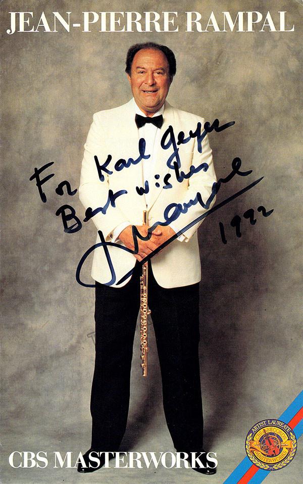 Jean-Pierre Rampal Autograph Signed Booklet 1992 – Tamino