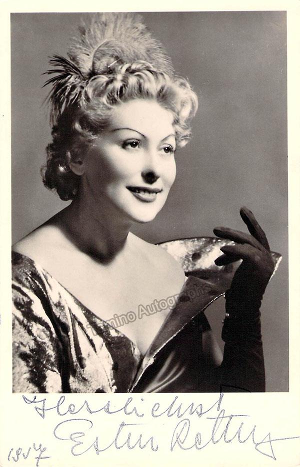 RETHY, Esther (Various Autographs) – Tamino Autographs