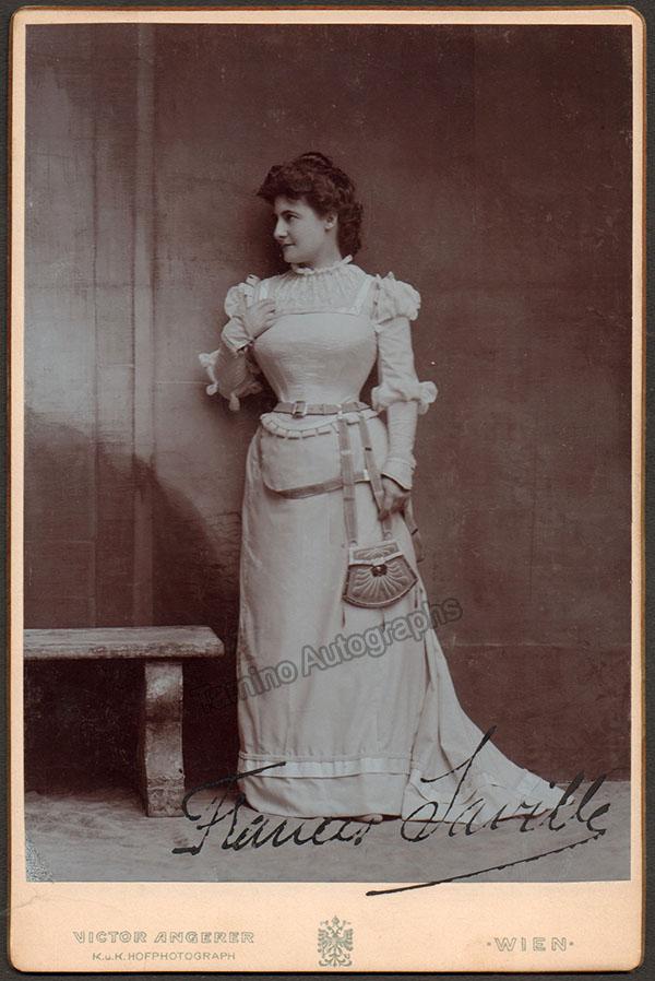 Frances Saville Autograph Signed Cabinet Photo in Faust – Tamino