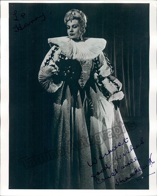SHACKLOCK, Constance (Various Autographs) – Tamino Autographs