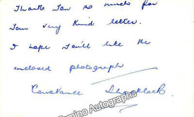 SHACKLOCK, Constance (Various Autographs) – Tamino Autographs