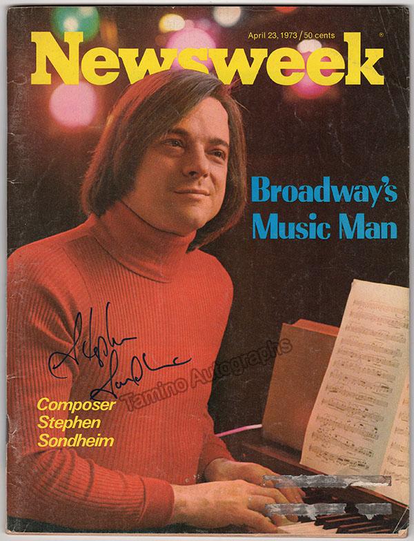 Stephen Sondheim Autograph Signed Newsweek Magazine 1973 – Tamino