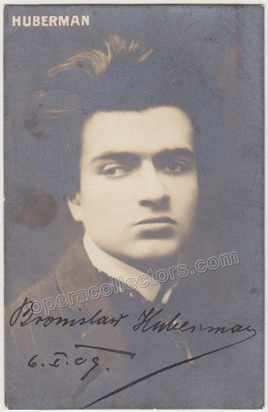 Bronislaw Huberman Autograph Signed Photo | Genuine Signed – Tamino