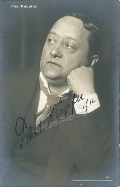 KNUPFER, Paul - Signed Photo | Genuine Signed – Tamino Autographs